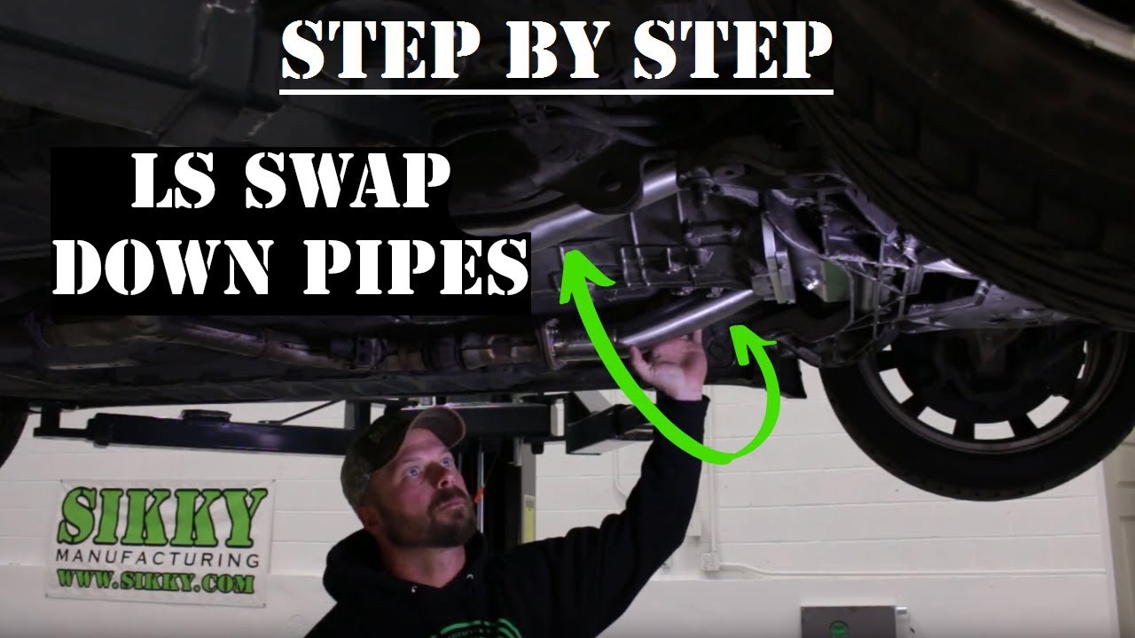 LS Swap Down Pipe Install - YouTube