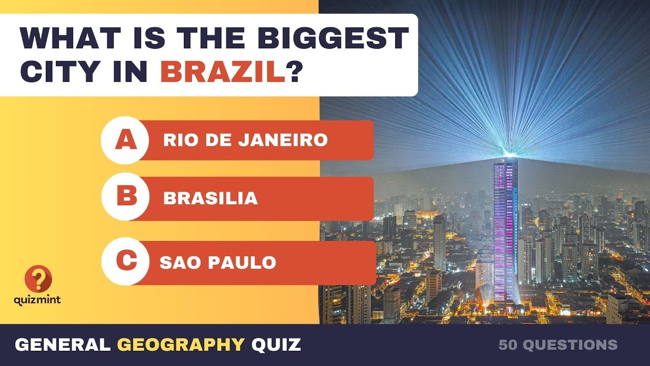 General Geography Quiz #1 | 50 Questions| Can You PASS This INSANE ...