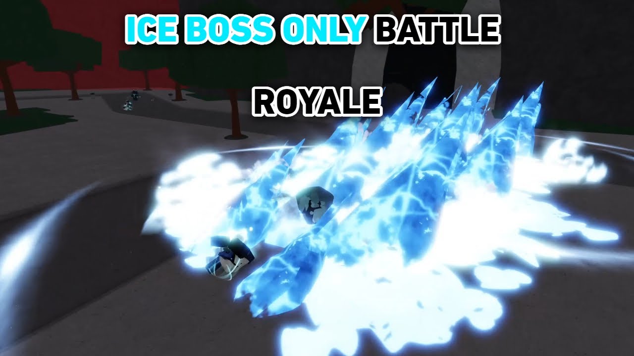 I hosted an INSANE ICE BOSS ONLY BATTLE ROYALE in Roblox The Strongest ...