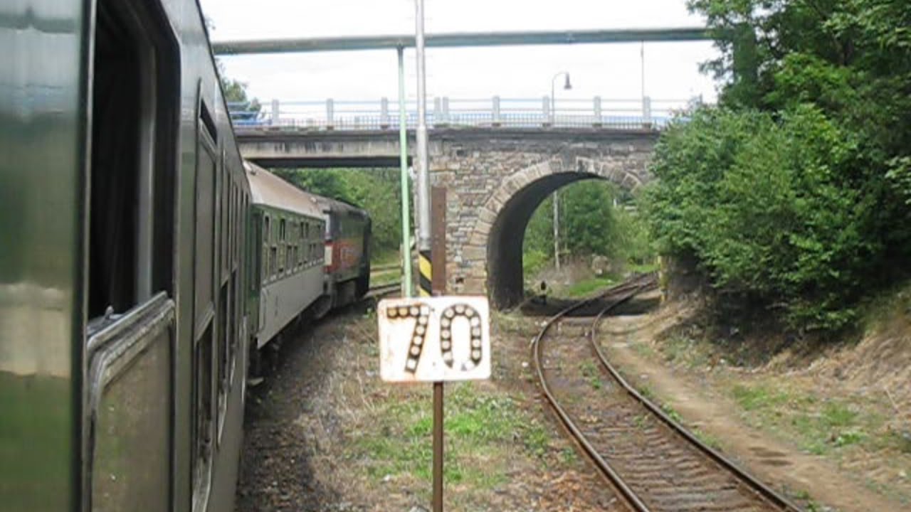 Czech Republic: Leaving Pribram towards Prague behind a Class 749 ...
