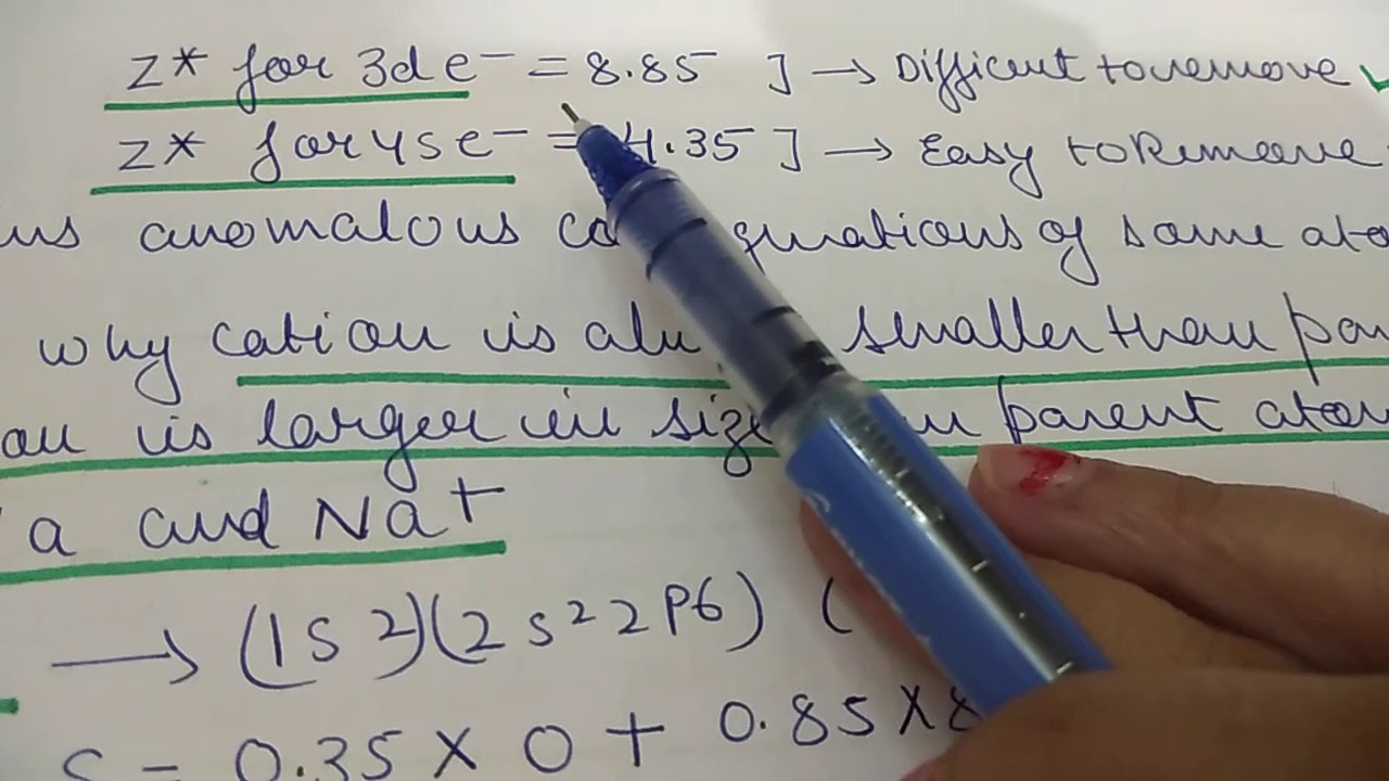 Applications of Slater rules Part 2: B.Sc.1st year - YouTube