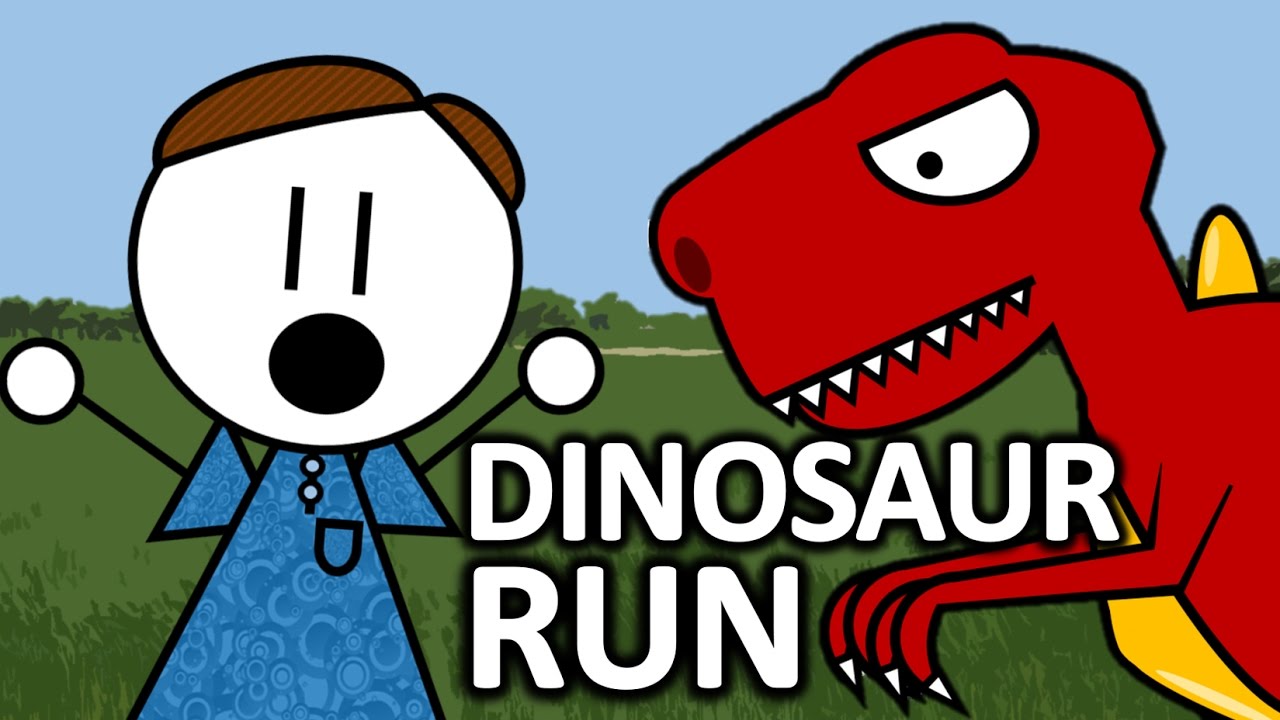 T-REX DINOSAUR RUN- DINOSAUR KIDS ANIMATION - YouTube