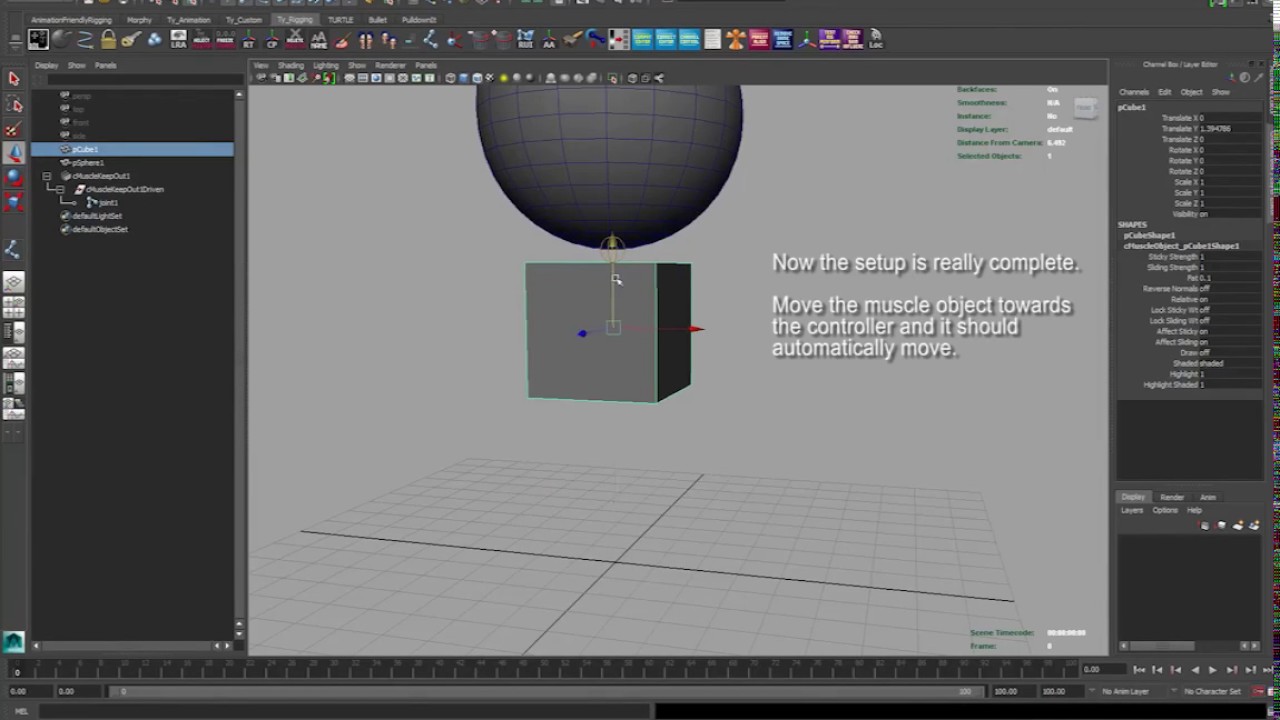 Tutorial Rigging mesh collisions with Maya Muscle - YouTube