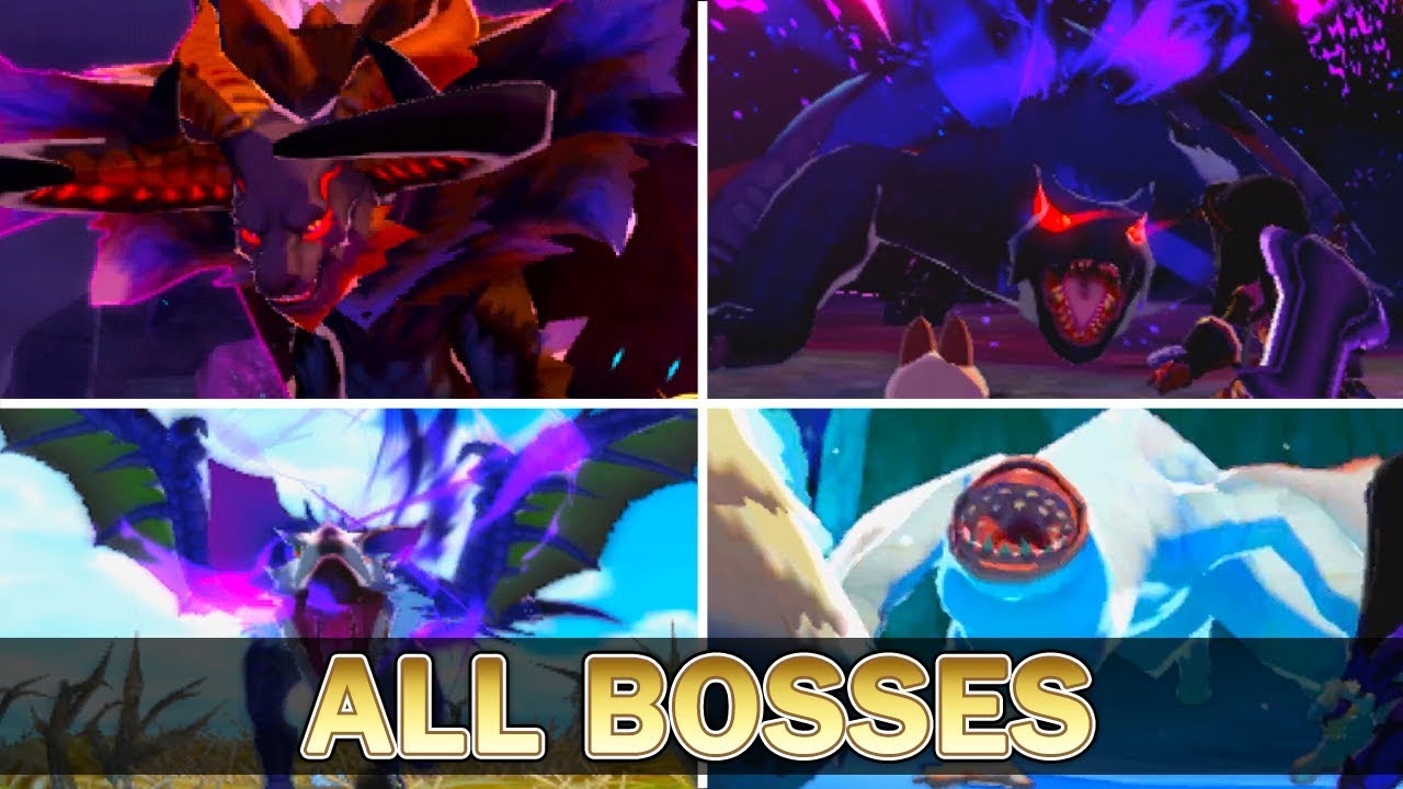 Monster Hunter Stories - ALL BOSSES (HQ) No Commentary - YouTube