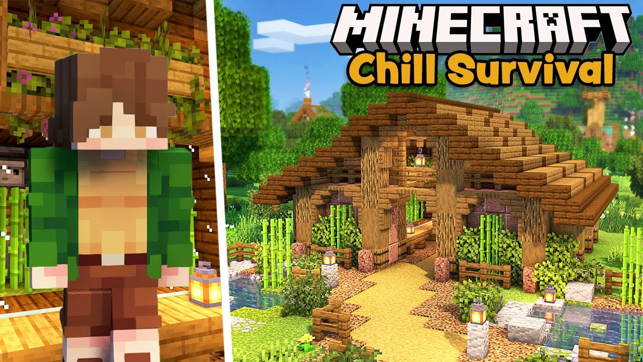 I Built an Easy Auto Sugar Cane Farm! - Minecraft Chill Survival Let's ...