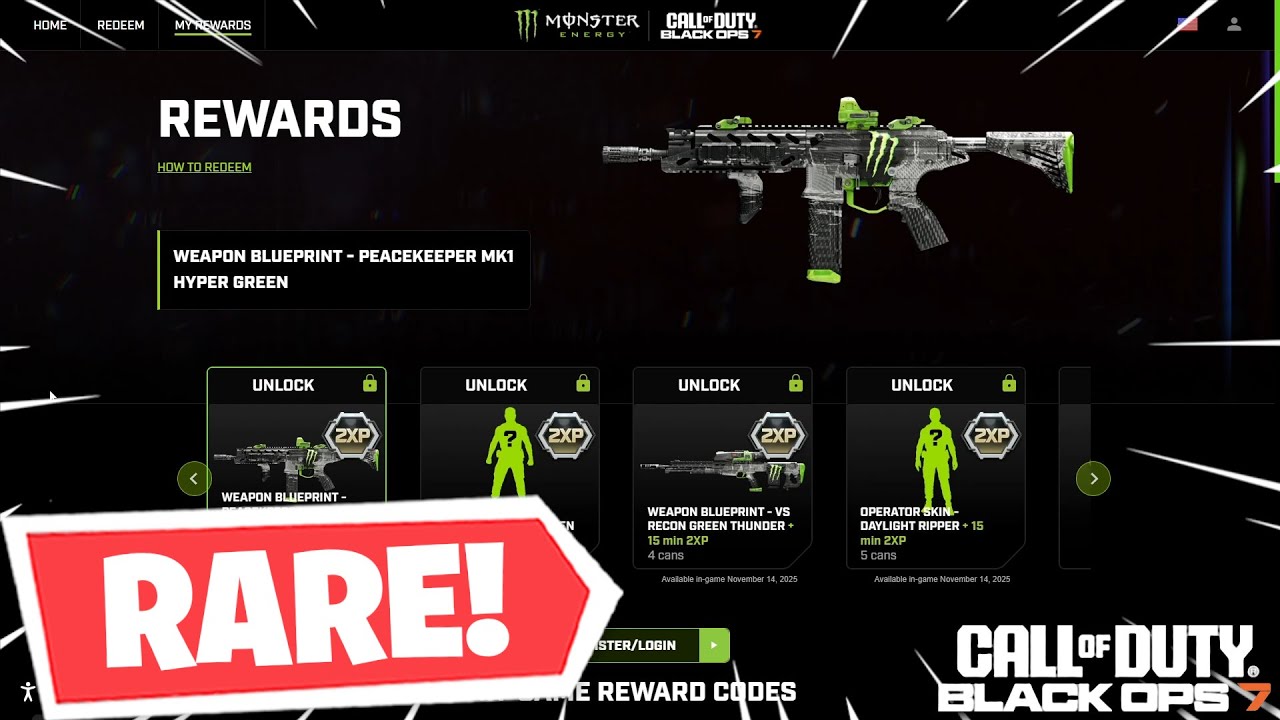 Black Ops 7 - How To Get The EXCLUSIVE Monster Energy BO7 Items ...