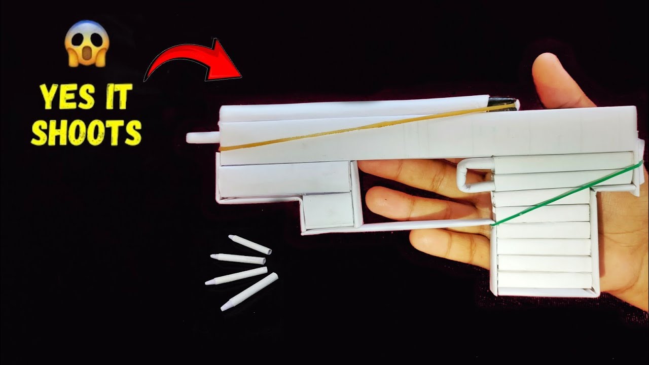 Working paper gun make/ Easy & powerful / Easy make powerful paper gun ...