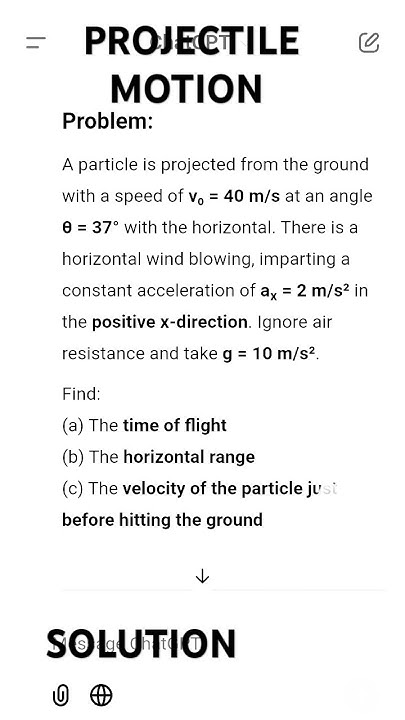 PREVIOUS YEAR PROBLEM OF PROJECTILE MOTION IIT-JEE #class10 #class #class11jee #jee#jeemain# ...