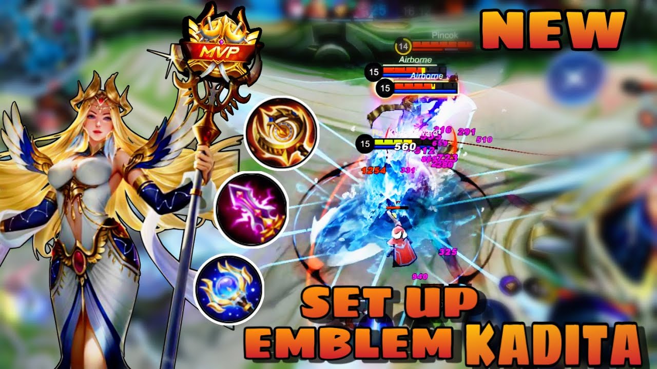 Setup emblem and items kadita tersakit 2023||best build kadita 2023 ...
