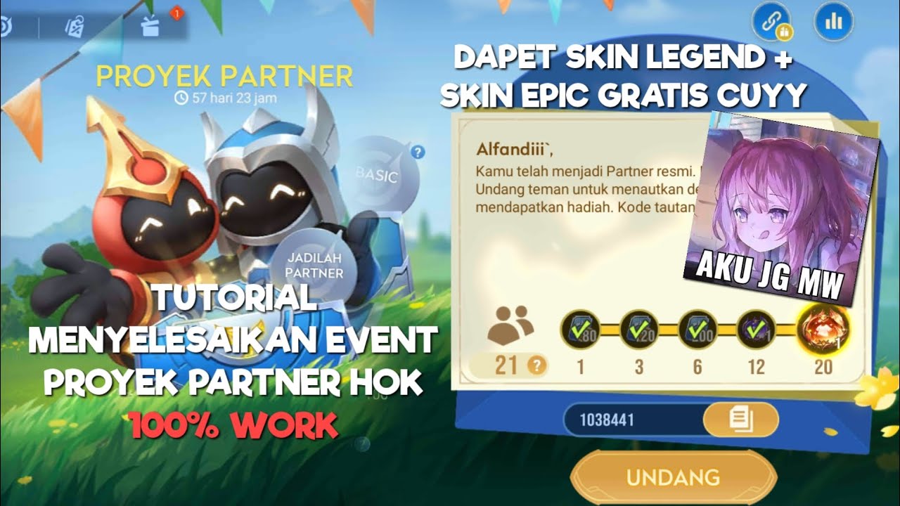 CARA MENYELESAIKAN MISI EVENT PARTNER PROYEK HOK - HONOR OF KINGS ...