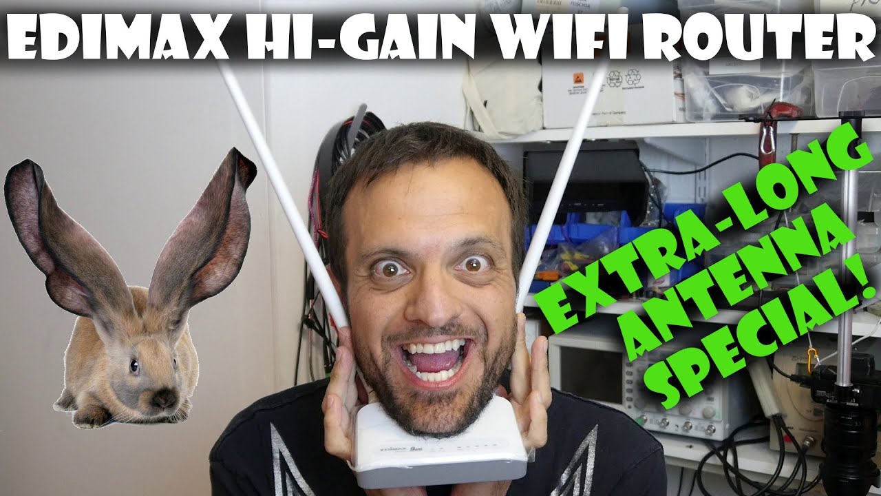 Edimax N300 9dBi Router with High Gain WiFi Antenna Unboxing - YouTube