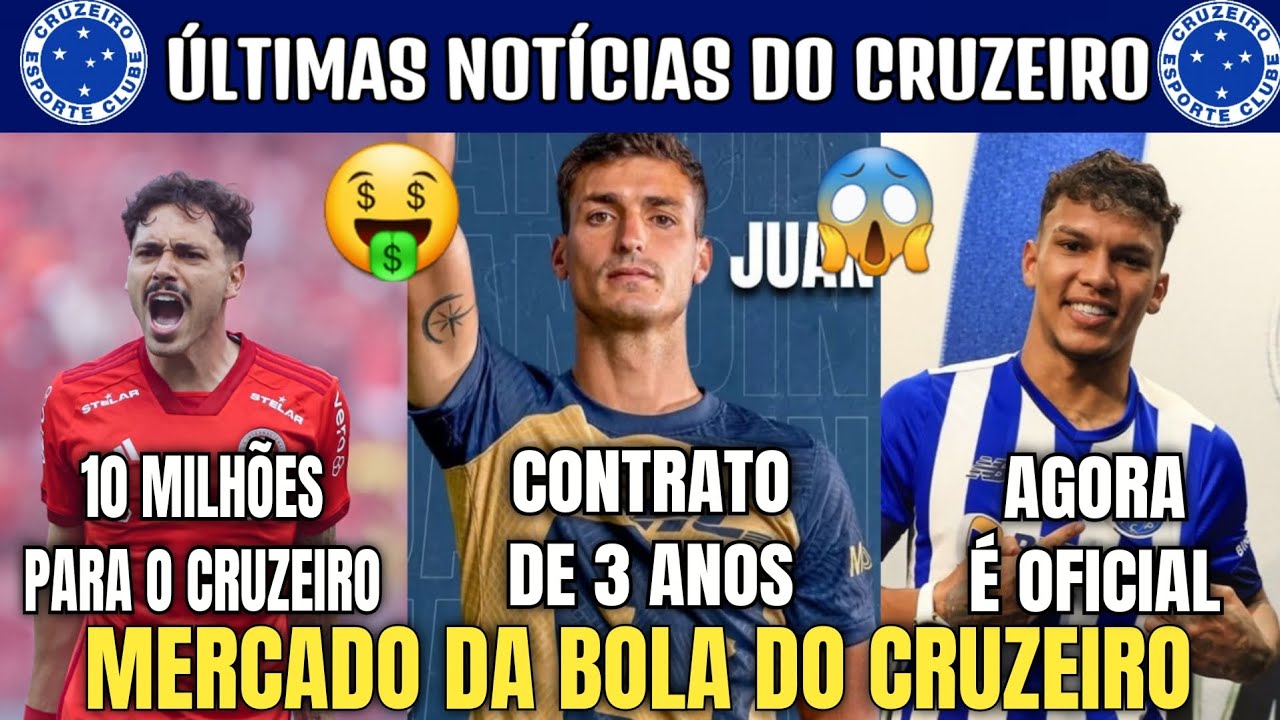 MERCADO DA BOLA DO CRUZEIRO ! JUAN DINNENO FECHADO ; 10 MILHÕES POR ...