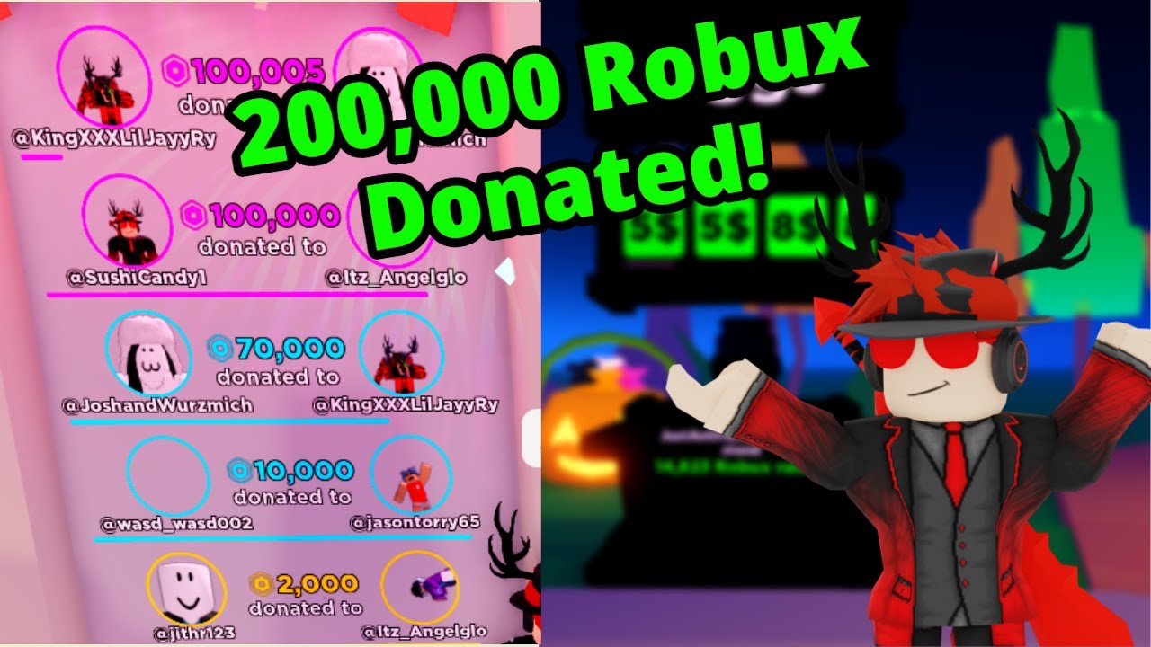 200,000 ROBUX Donated Be Like: - YouTube