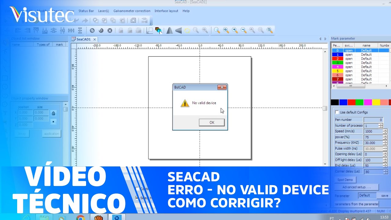 SeaCad com erro | No valid device | Software da Fiber - YouTube