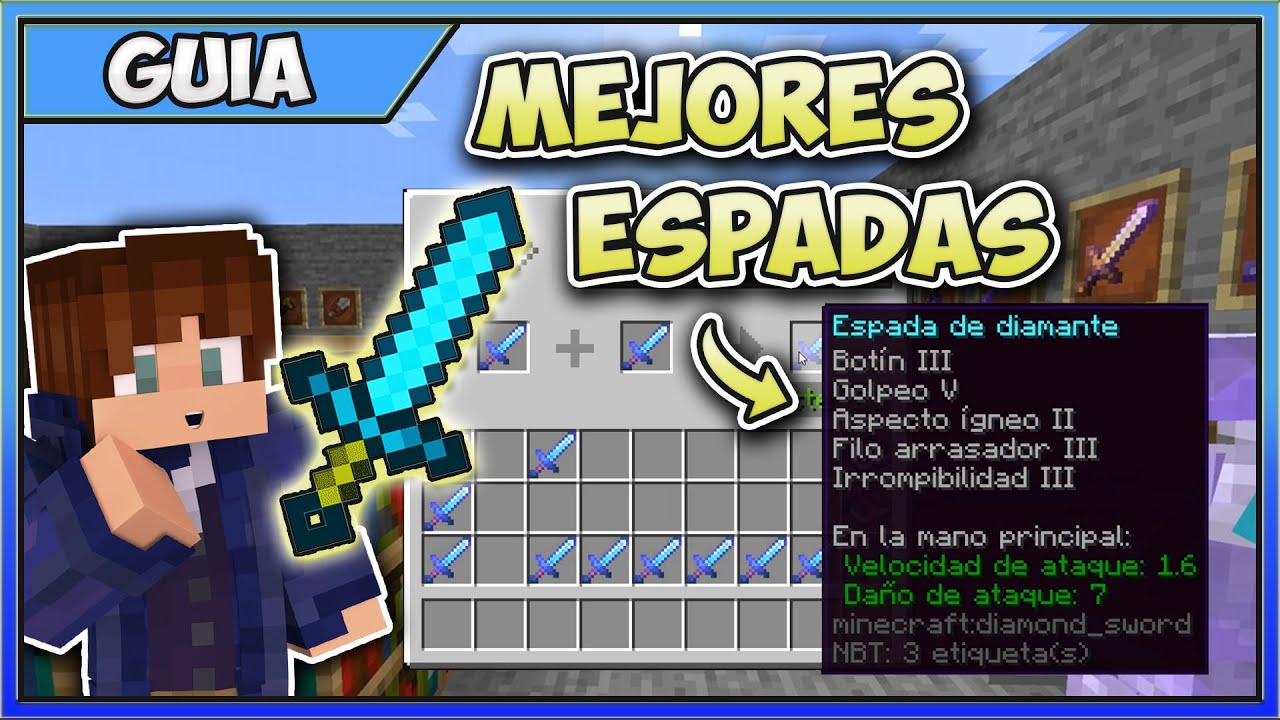 COMO HACER LAS MEJORES ESPADAS PARA MINECRAFT SIN MODS (ENCANTADAS ...