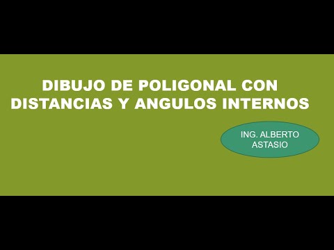DIBUJO DE POLIGONAL CON DISTANCIAS Y ANGULOS INTERNOS - YouTube