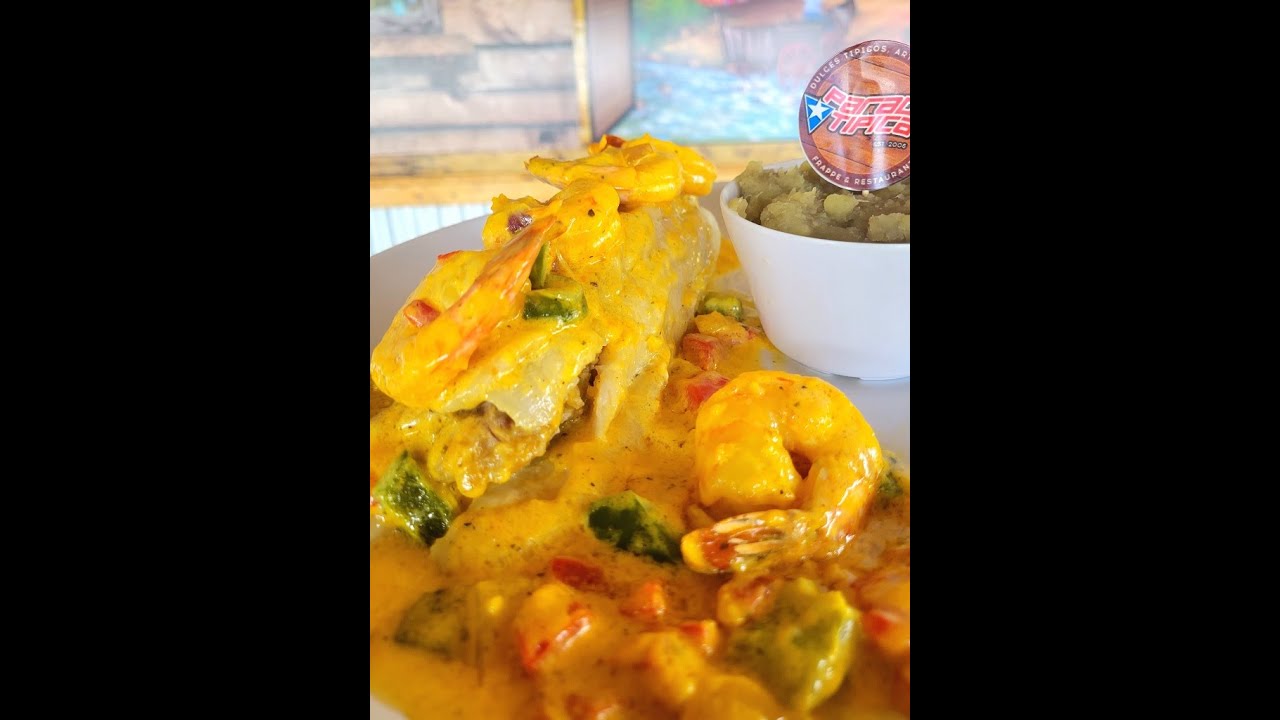 [Nuevo] Filete Mero 😍🐟 Relleno Bifongo 🇵🇷 Montao con Camarones ️ y ...