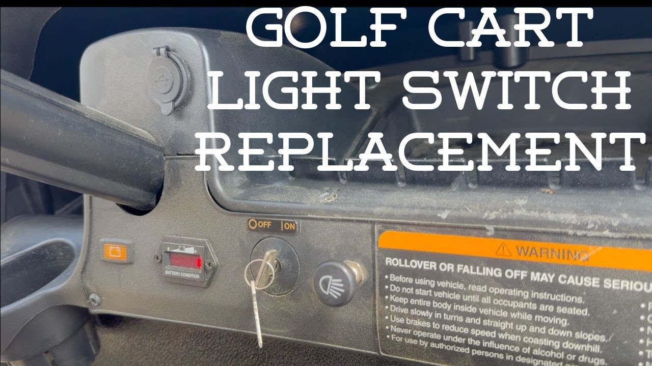 Golf Cart Head Light Switch Replacement (Club Car Precedent) - YouTube