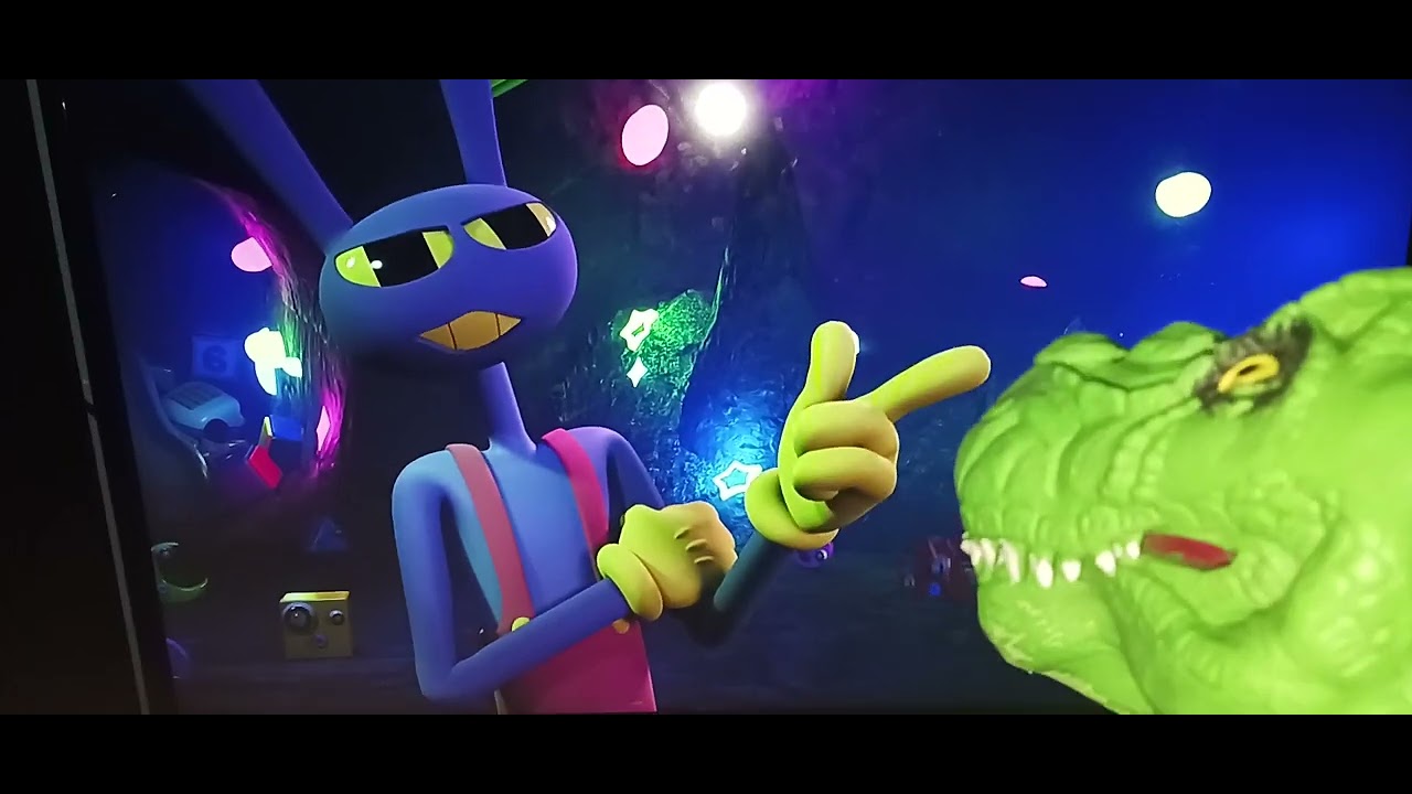 dinosaur puppet reacting to the amazing digital circus pilot episode 1 ...