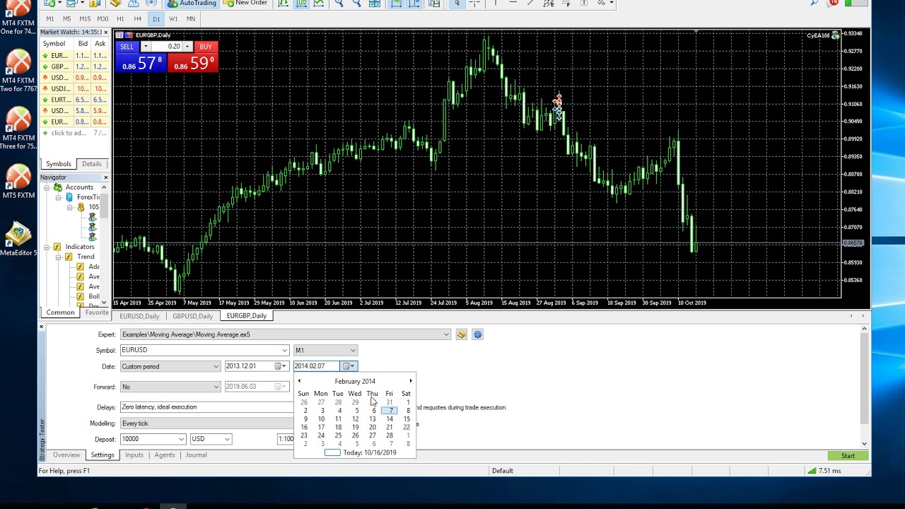MT5 Strategy Tester period selection - YouTube
