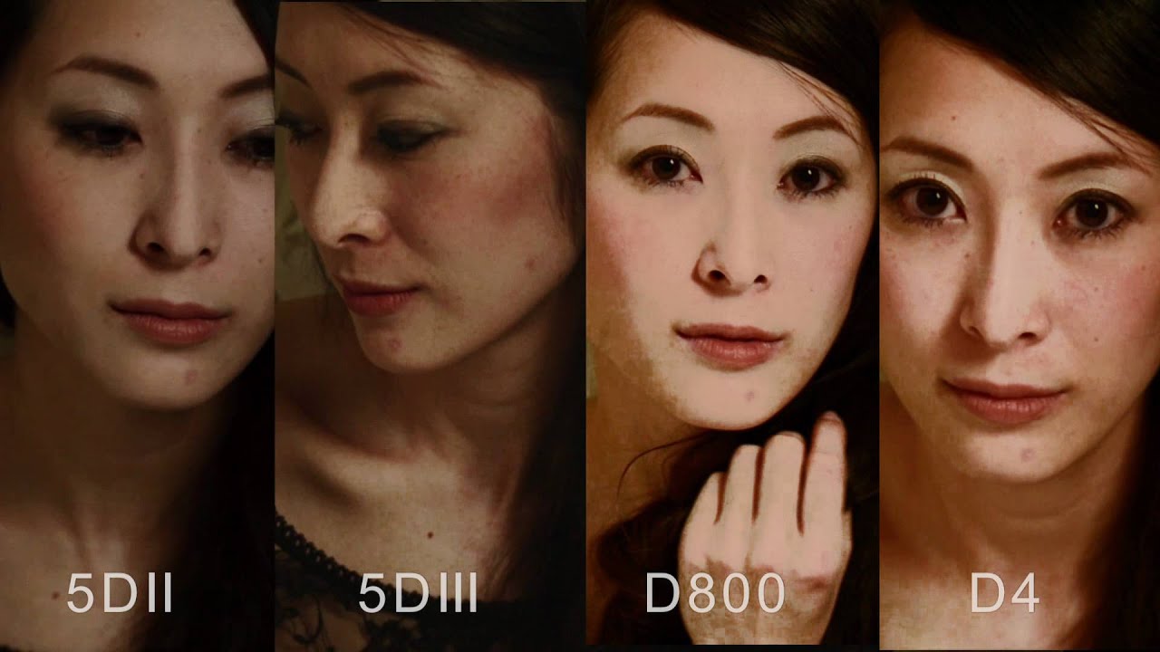 5DⅢ vs 5DII/ D800/ D4 WOMAN モデル撮影編 - YouTube