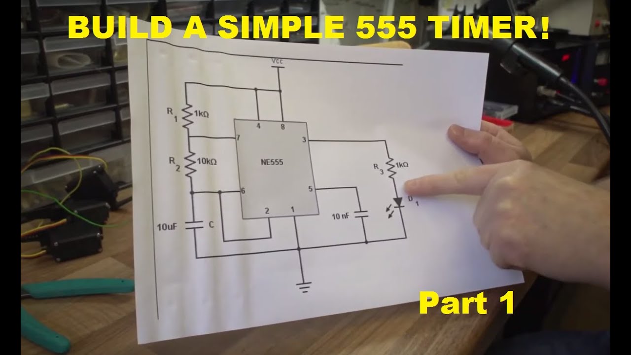 (Part 1) Building a simple 555 timer LED flasher circuit on Vero board ...