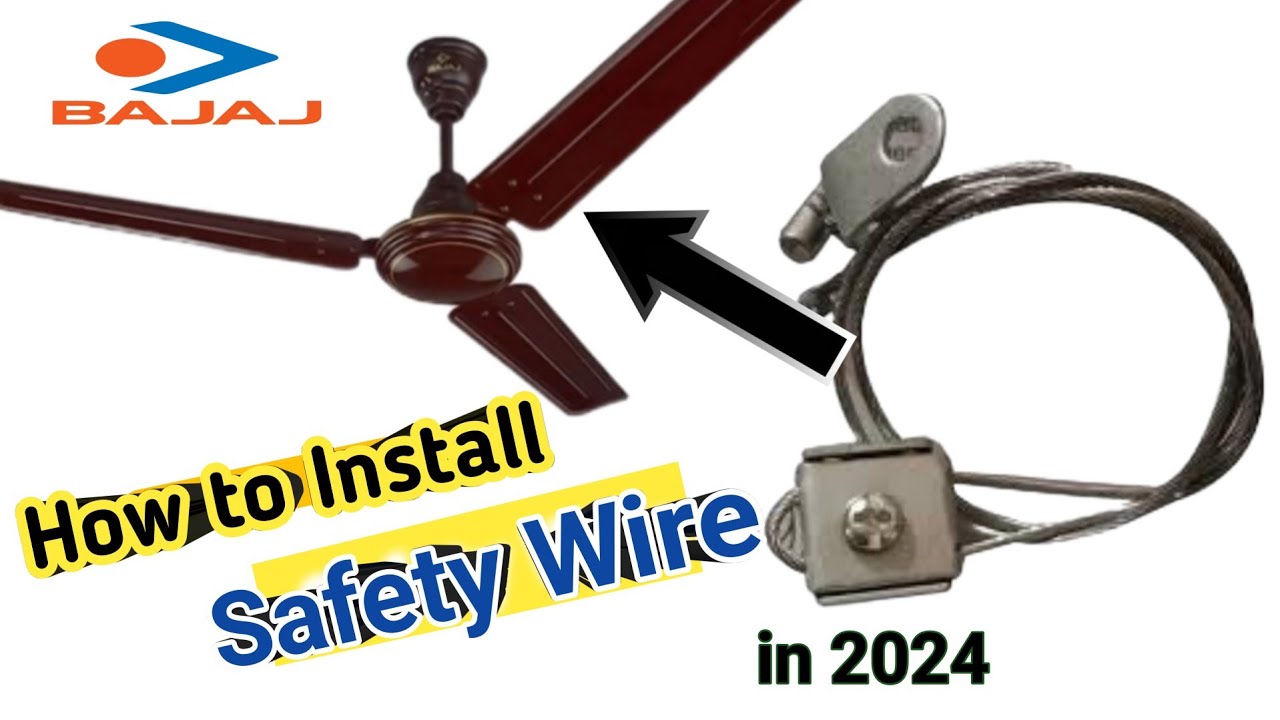 How to install safety wire | Safety rope in bajaj ceiling fan # ...