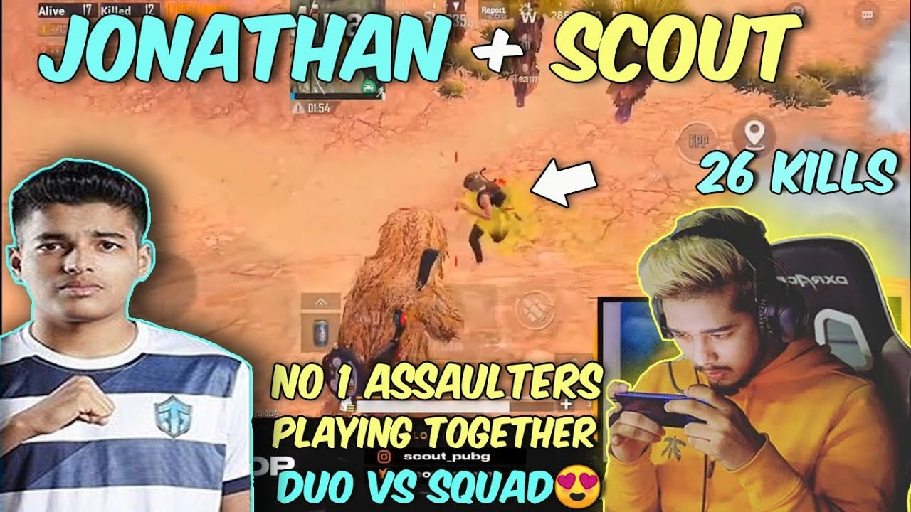 SCOUT + JONATHAN NO 1 ASSAULTERS PLAYING TOGETHER 😍 DUO VS SQUAD I 26 ...