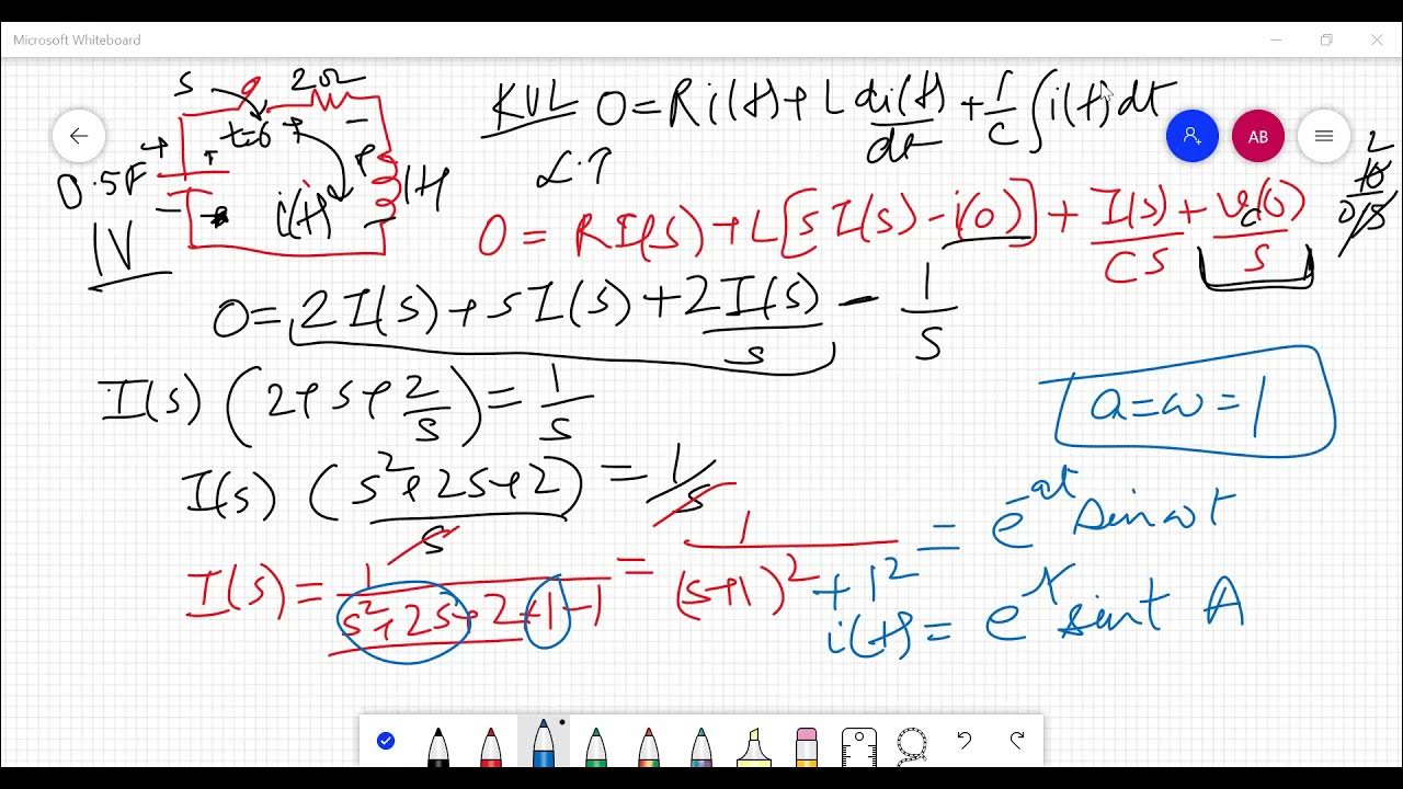 CIRCUIT ANALYSIS USING LAPLACE TRANSFORM WITH INITIAL CONDITIONS - YouTube
