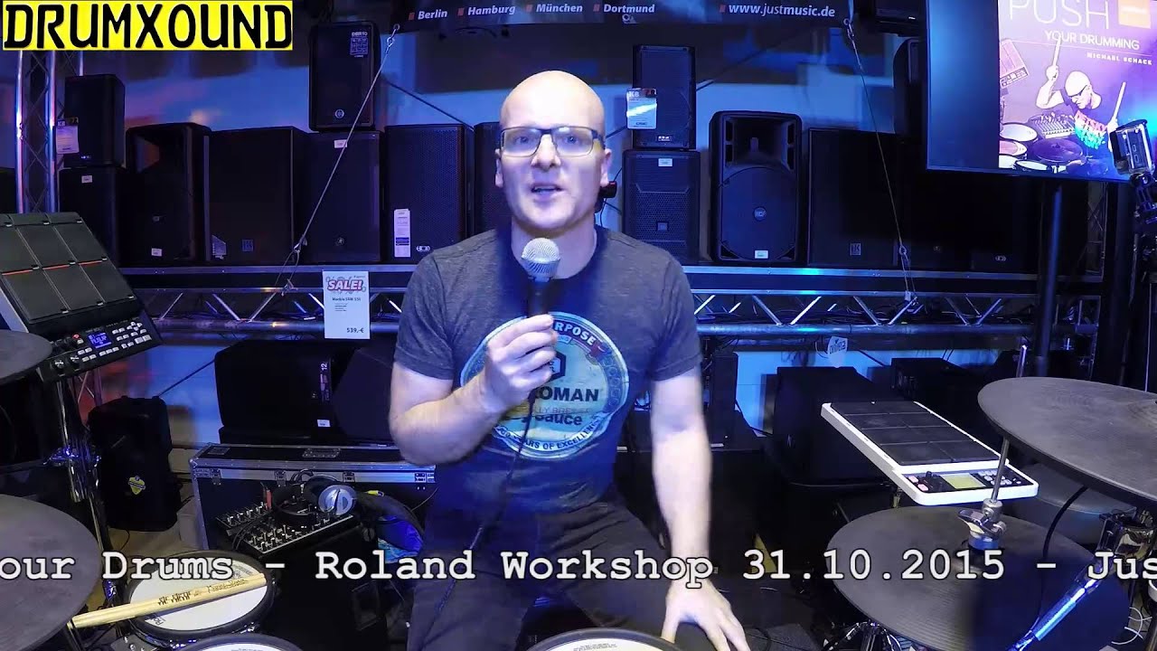 Michael Schack Roland Workshop Just Music - drumxound - YouTube