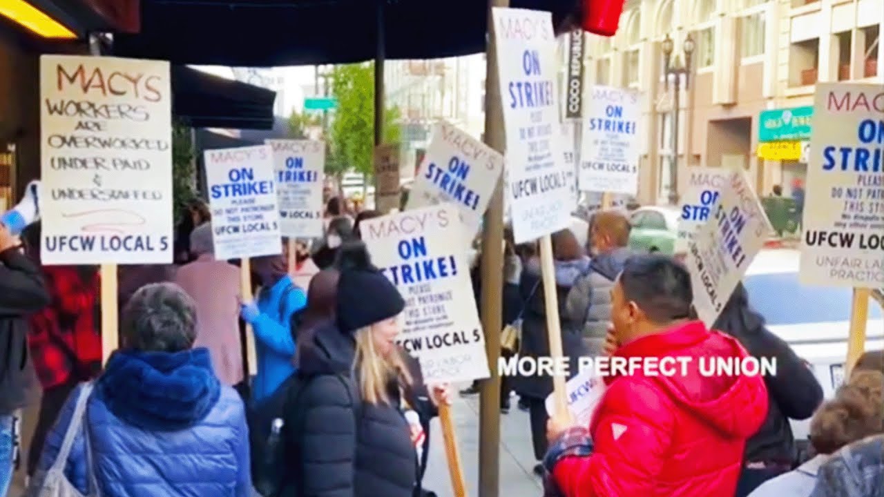 Macy's Workers RISE UP For Better Conditions During The Holidays - YouTube