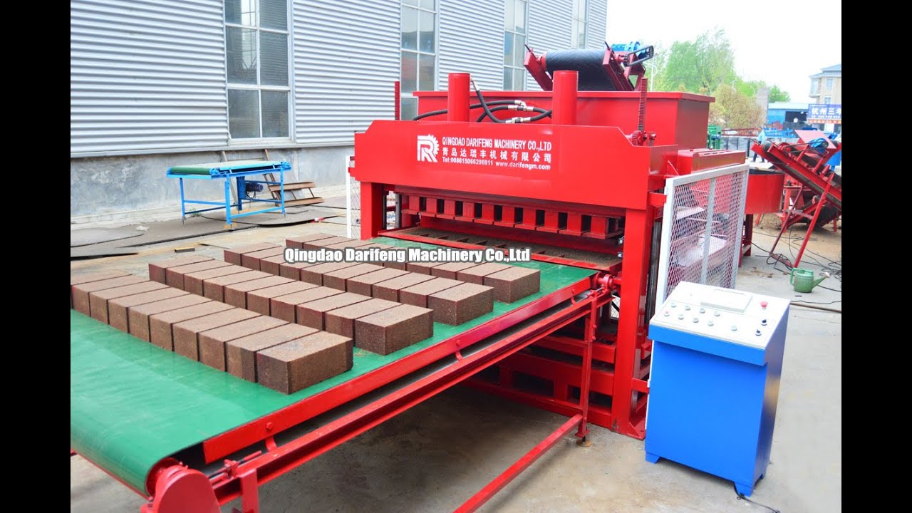 DF10-10 brick machine for making solid bricks - YouTube