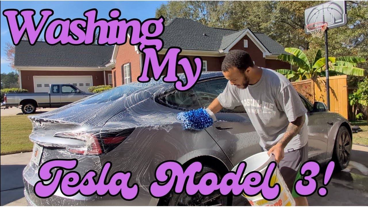 Washing My Tesla Model 3 for the 1st Time! - YouTube