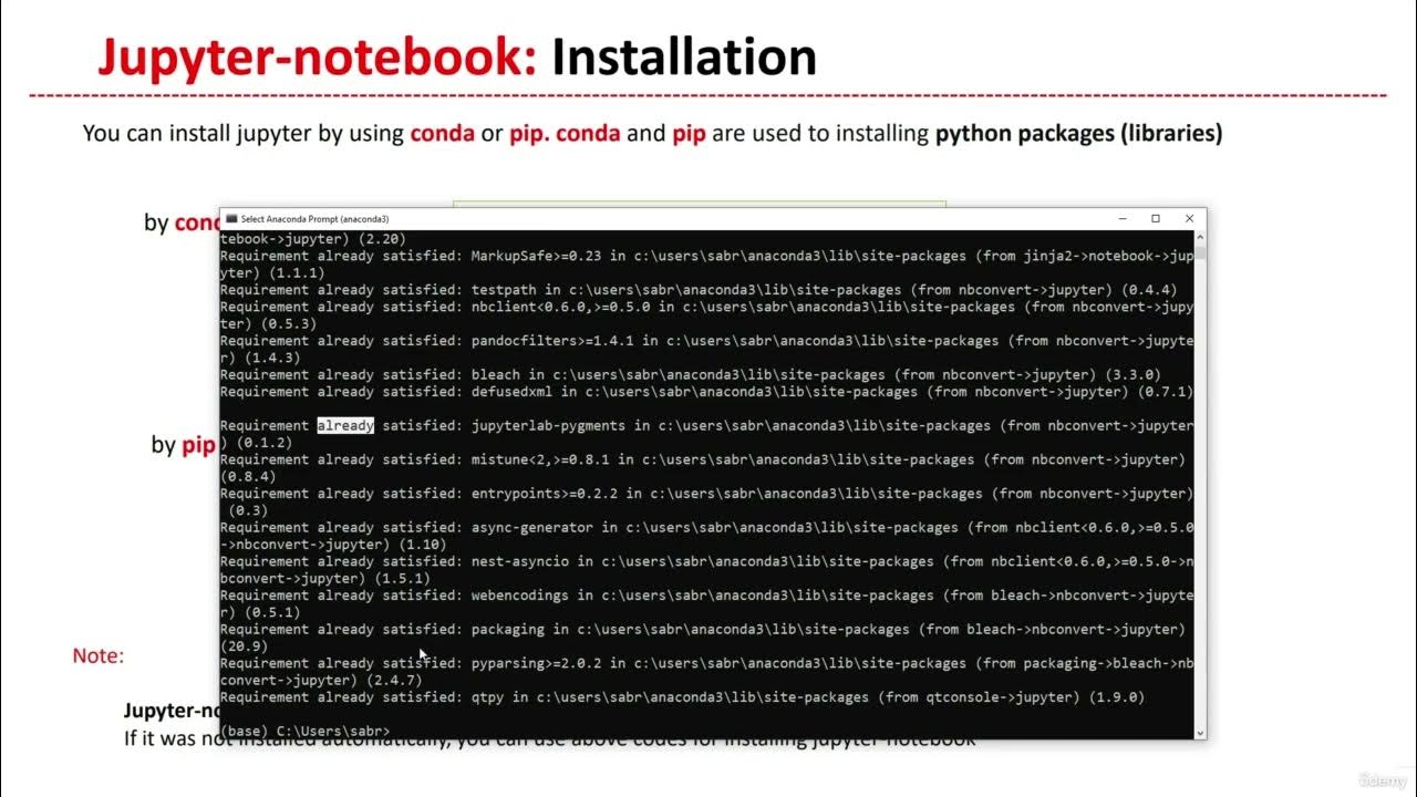 Python for Beginners. 5: Installing and Using Jupyter Notebook on Windows 10 - YouTube