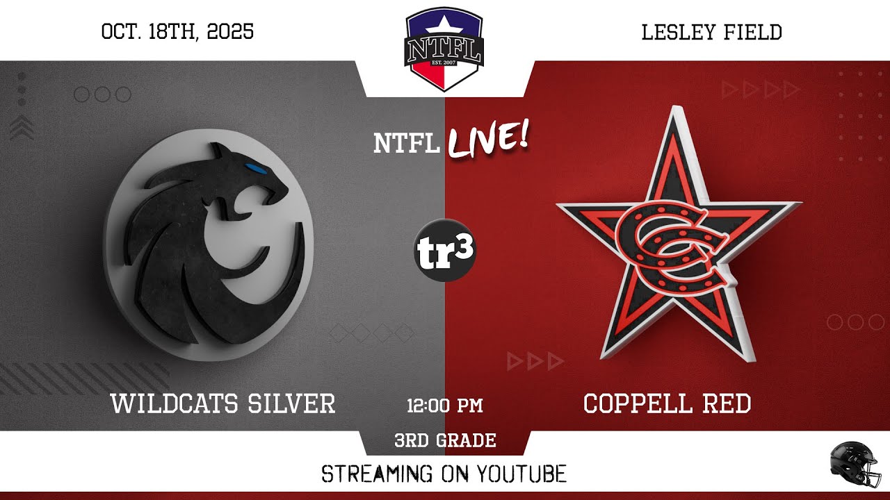 Wildcat Silver v Coppell Red-3rd Grade at Lesley Field 1-12:00 PM 10/18 ...