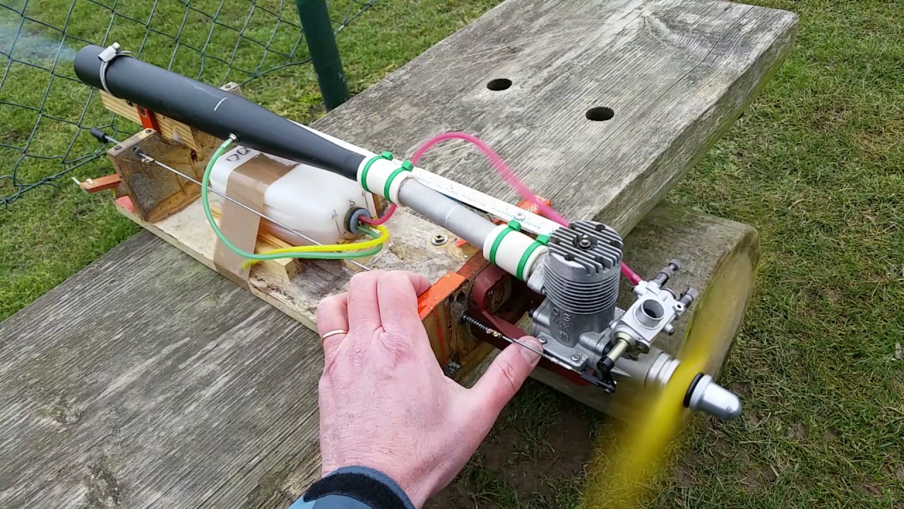 Testlauf OS VF 61 10 ccm 2 2017 Seitlich und Drosselverhalten - YouTube