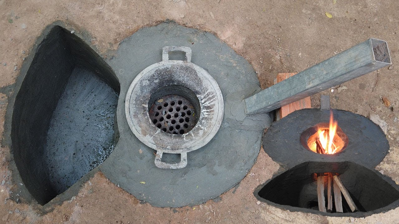 Dig the soil to make a Traditional stove - YouTube