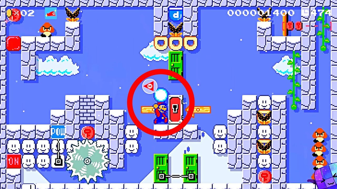 Super Mario Maker 2 🔧 1 Screen Puzzle - SMB2 Mario 🔧 Joachimhal - YouTube