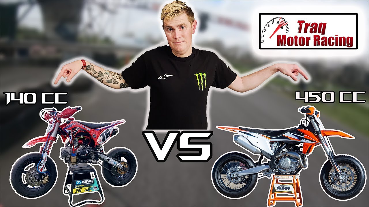 Pit bike vs KTM 450 *** Traq Motor Racing track review *** #pitbike # ...