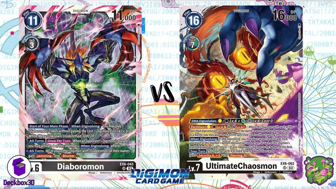 DIGIMON TCG: Diaboromon (Black) vs UltimateChaosmon (White) - YouTube
