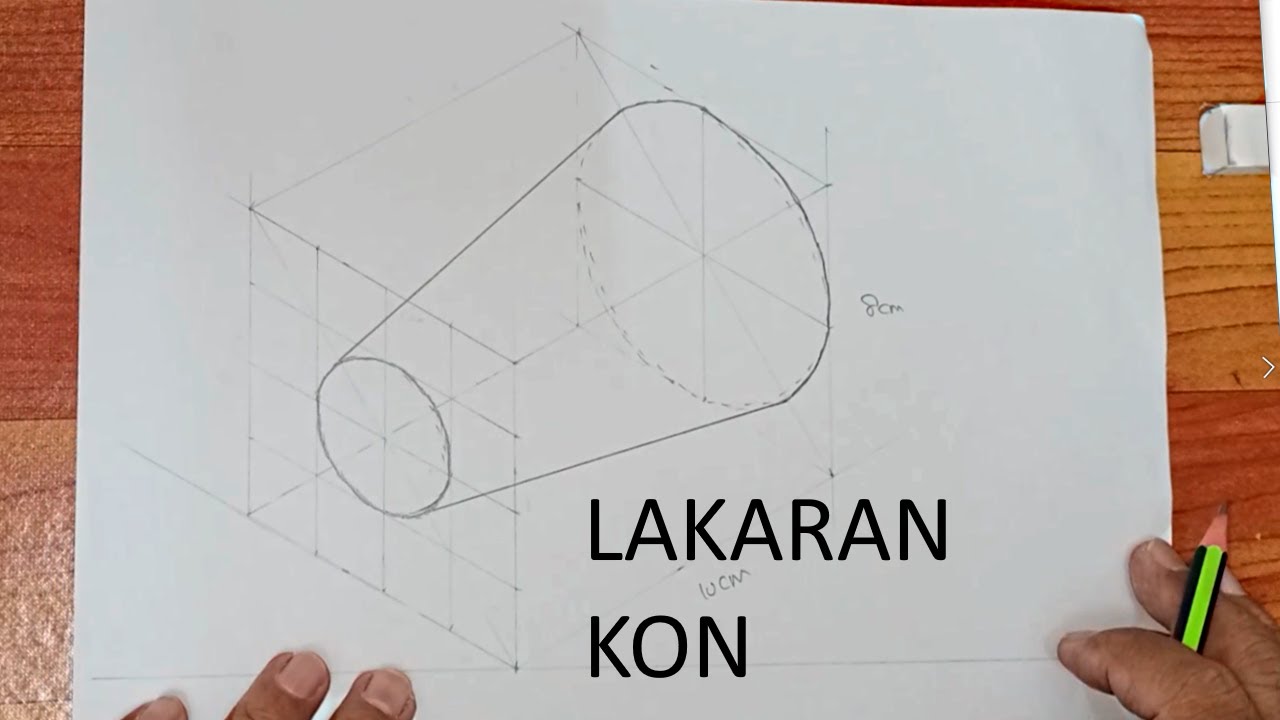 Cara membuat Lakaran Kon seperti dalam buku teks RBT Tingkatan 1 (Howto ...