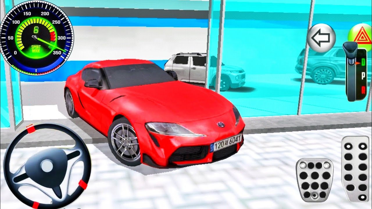 New Sports Car Simulator Toyota Supra in Auto repair Shop 3D Driving ...
