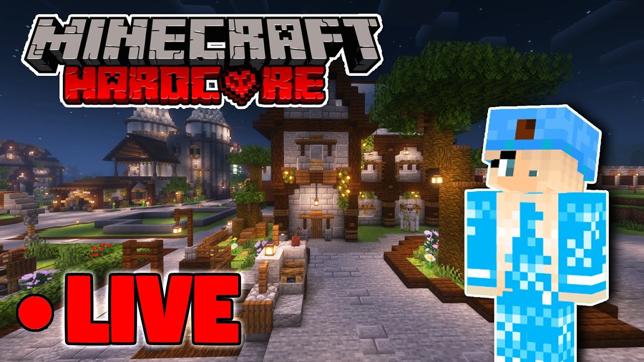 Hardcore Minecraft LIVE - Villager Trading and Base Decor (17k + day ...