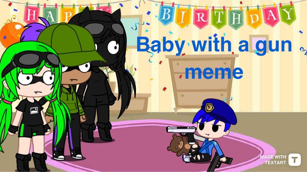 Baby with a gun meme - YouTube