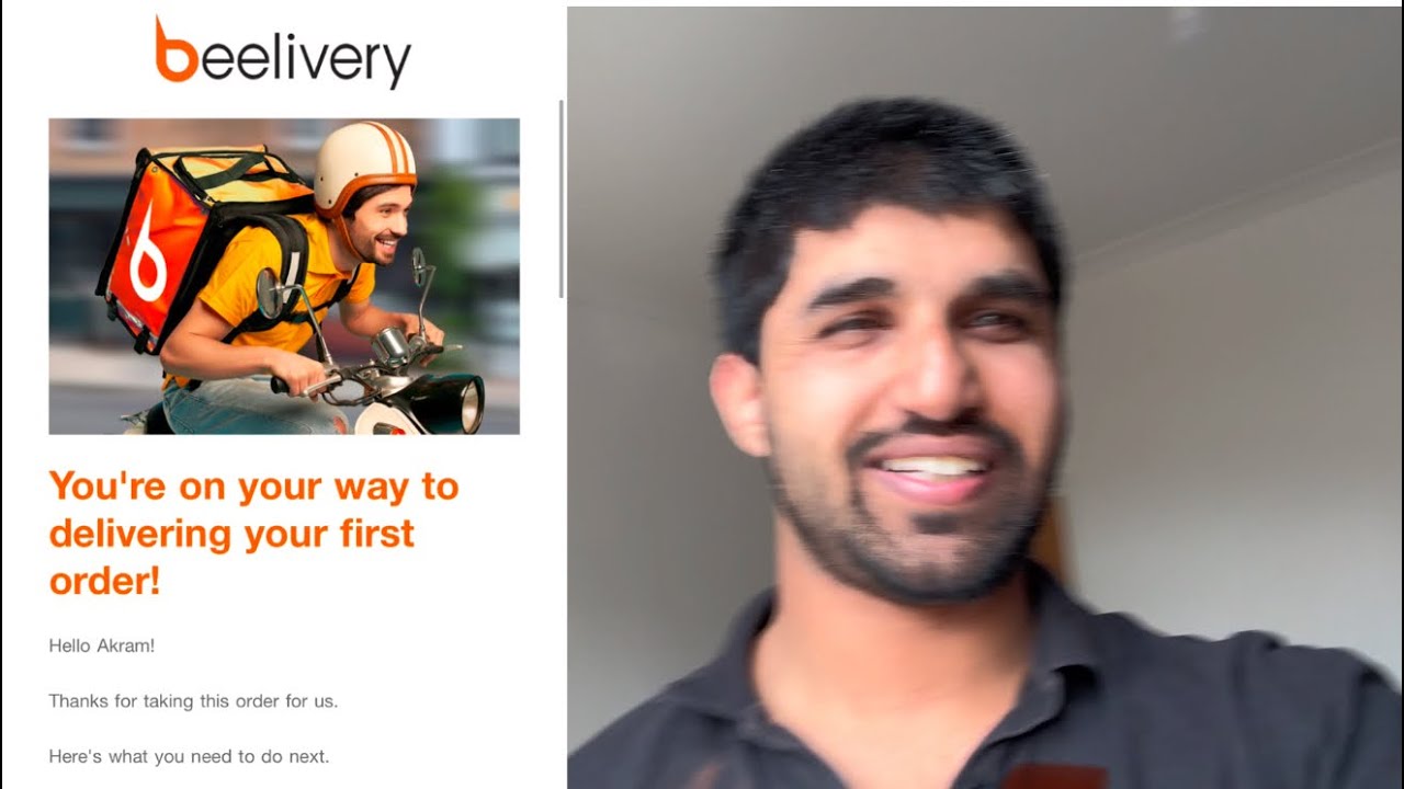 Beelivery : New delivery app in Uk | my first order delivery - YouTube