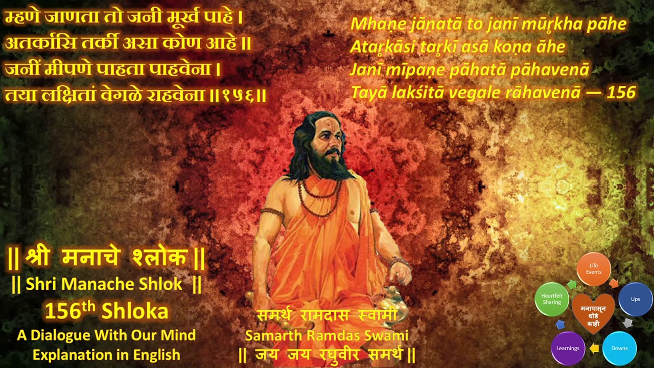 # 156 || Shri Manache Shlok || श्री मनाचे श्लोक || A Dialogue With Our ...