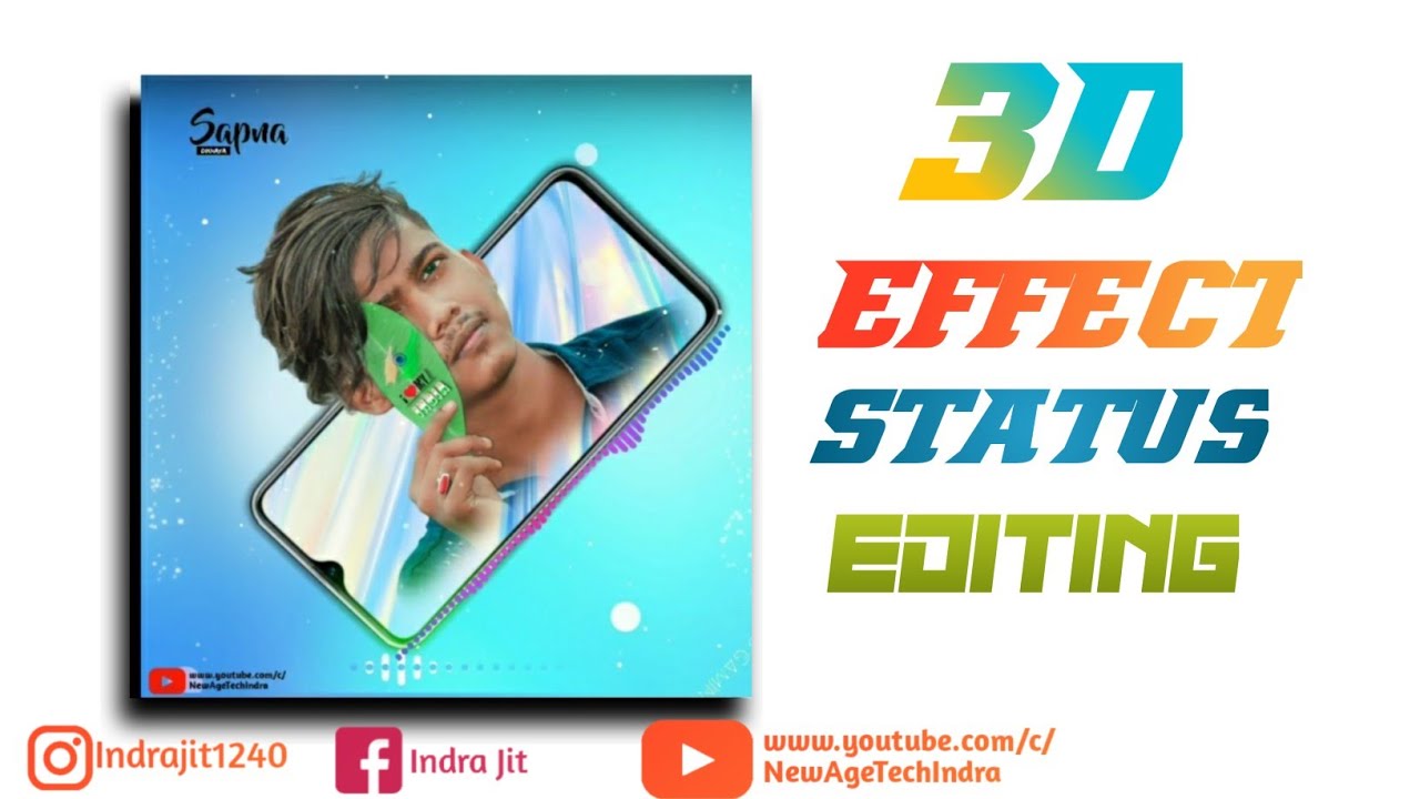 3D EFFECT STATUS TUTORIAL VIDEOS|| 3D STATUS KAISE BANAYE| HOW TO MAKE ...