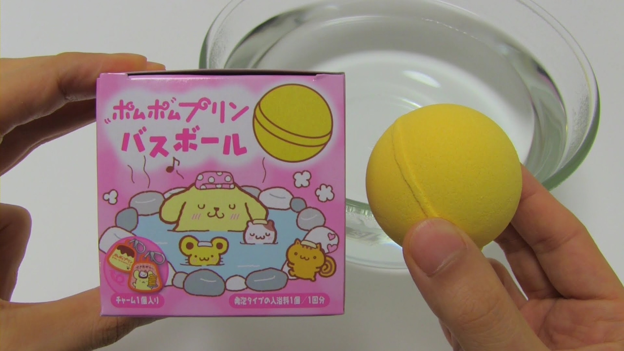 Pom Pom Purin Bath Ball ～ ポムポムプリン バスボール 入浴剤 - YouTube