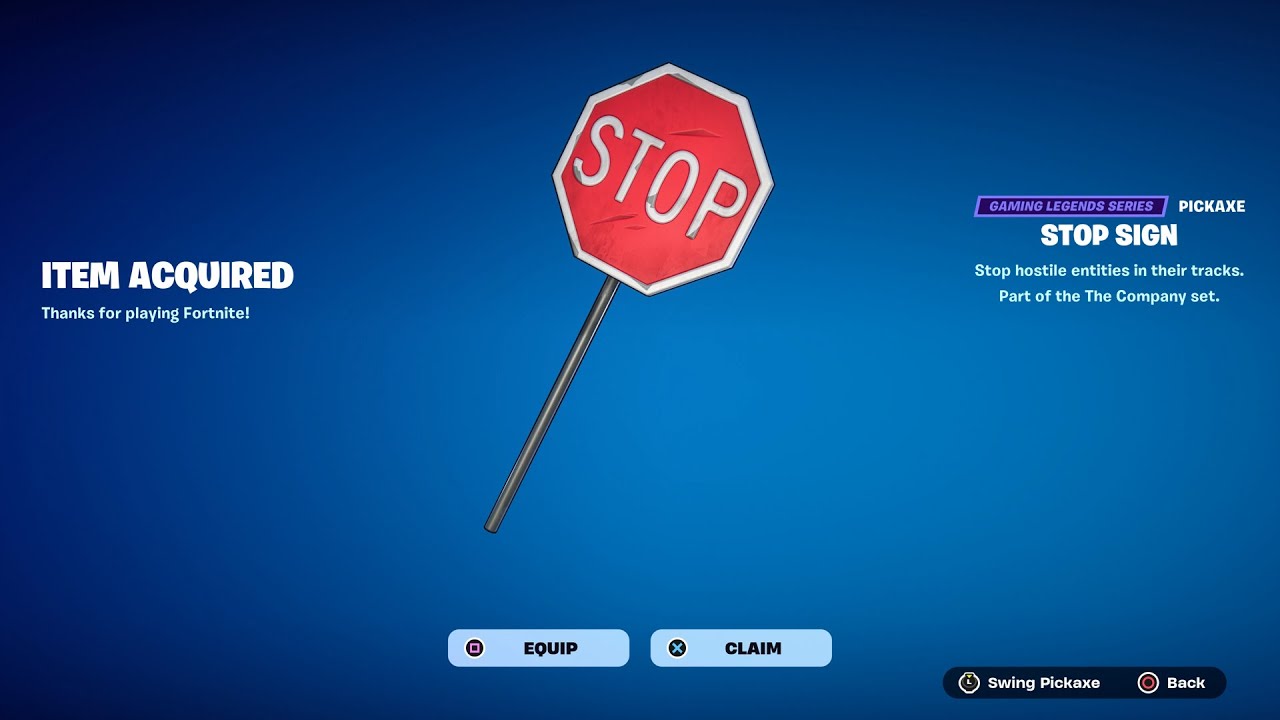 How To Get Stop Sign Pickaxe NOW FREE In Fortnite (Unlocked Stop Sign ...