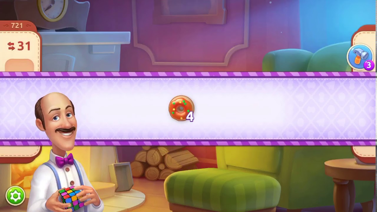 Homescapes level 721 (꿈의집 721) - YouTube